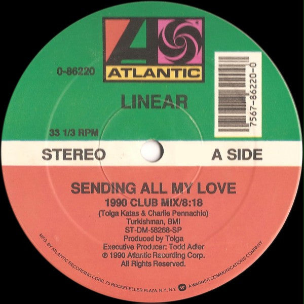 Linear-Sending All My Love 12" Single – Jordan's Vinyl Garage Inc.